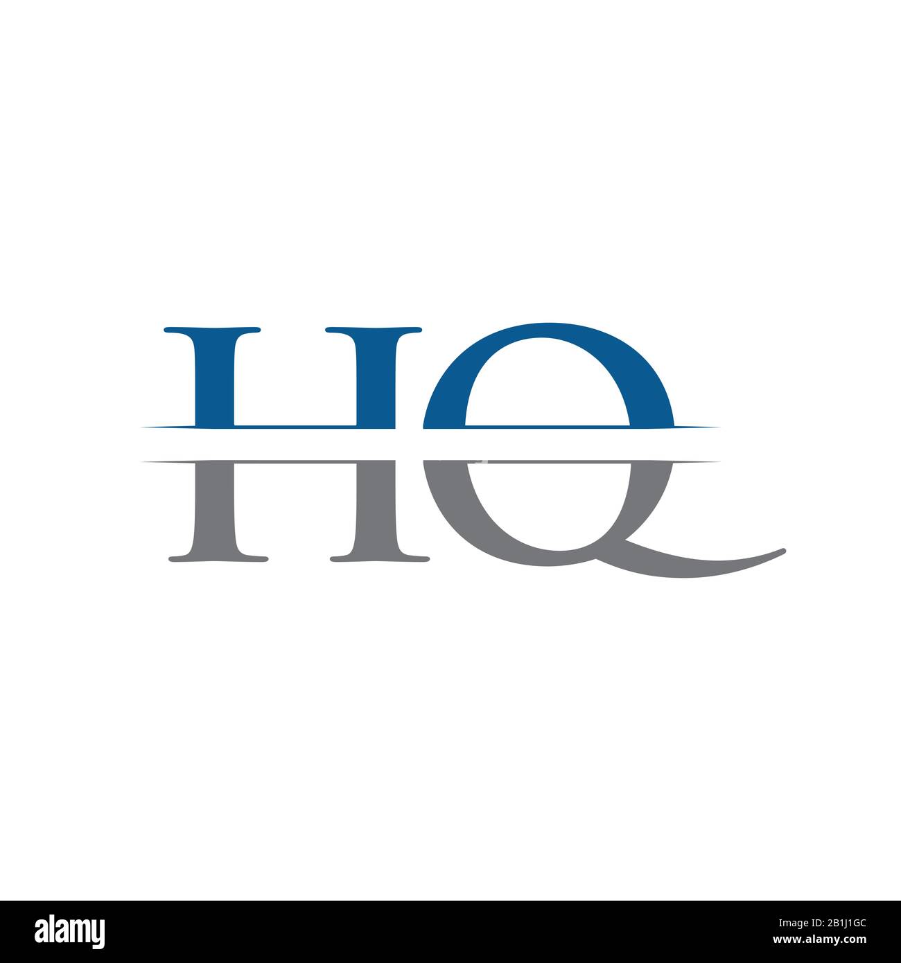 HQ letter Type Logo Design vector Template. Abstract Letter HQ logo ...