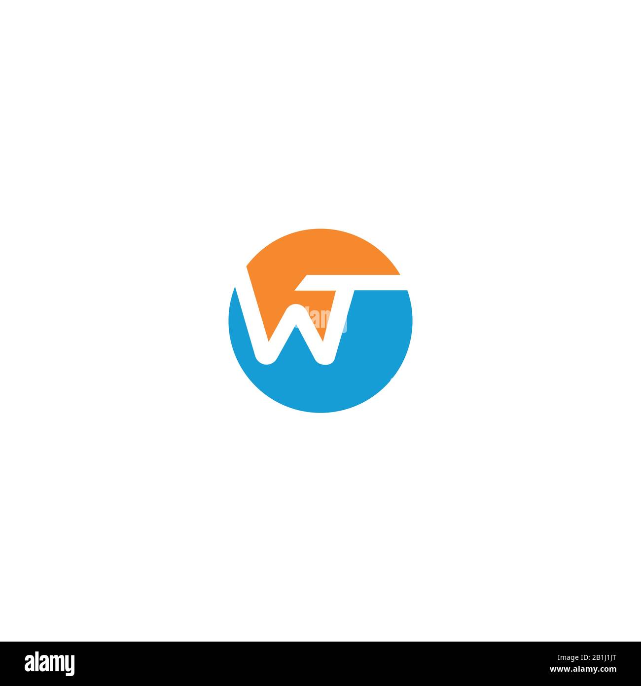Initial letter wt logo or tw logo vector design template Stock Vector ...