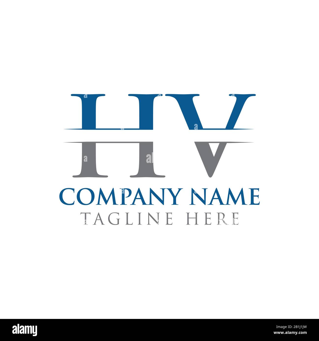 HV letter Type Logo Design vector Template. Abstract Letter HV logo ...