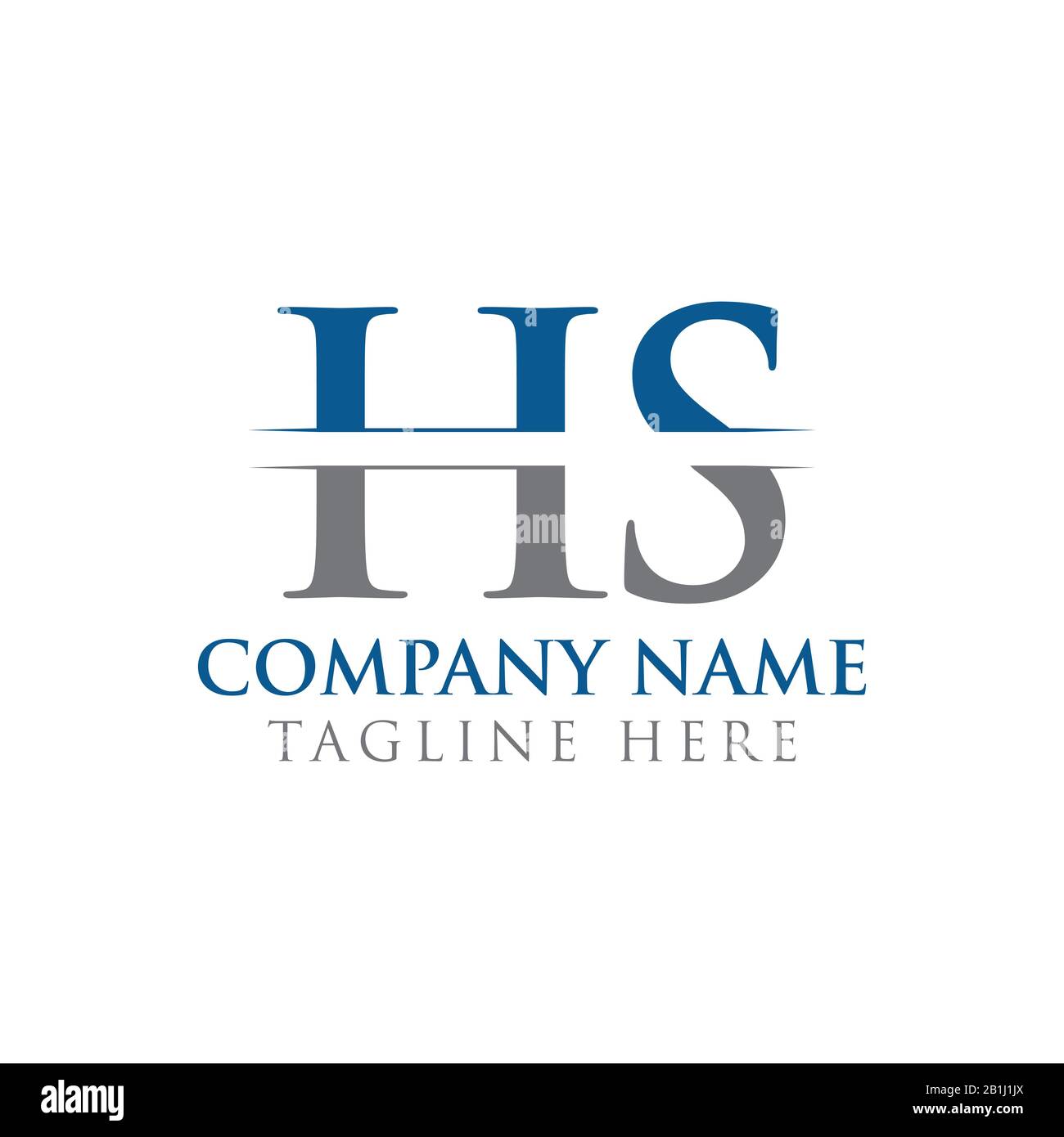 HS letter Type Logo Design vector Template. Abstract Letter HS logo ...