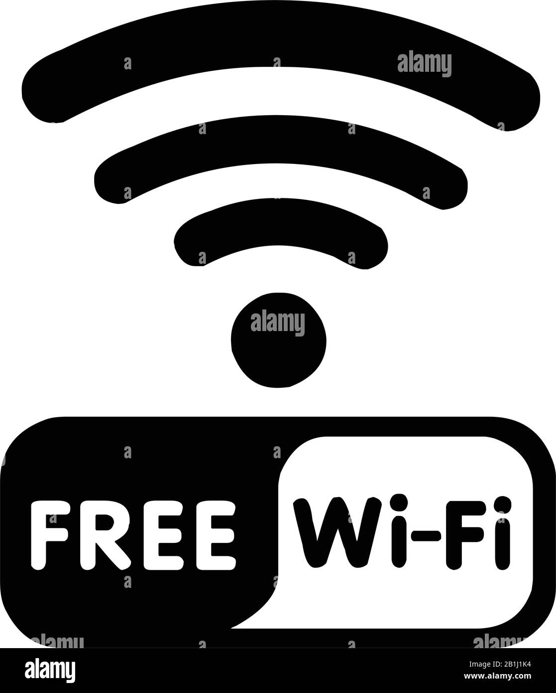 free wifi, wi-fi, wireless internet silhouette, symbol, outline, vector ...
