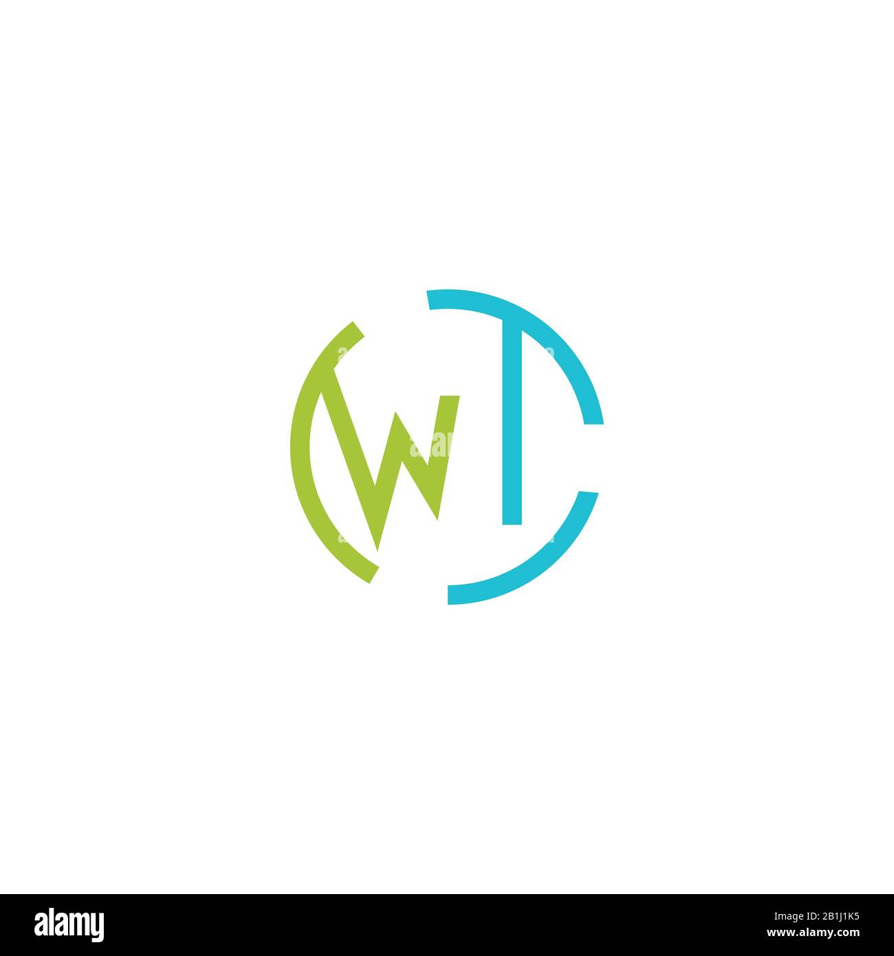 Initial letter wt logo or tw logo vector design template Stock Vector ...