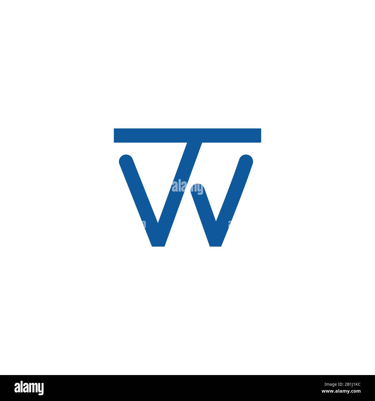 Initial letter wt logo or tw logo vector design template Stock Vector ...