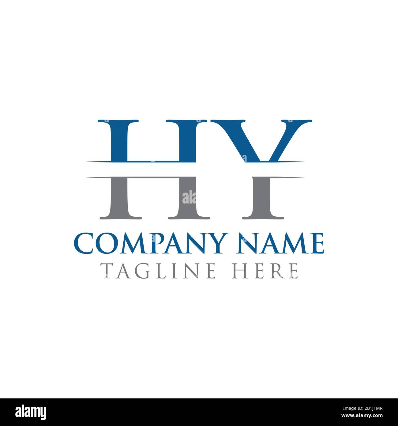 HY letter Type Logo Design vector Template. Abstract Letter HY logo ...