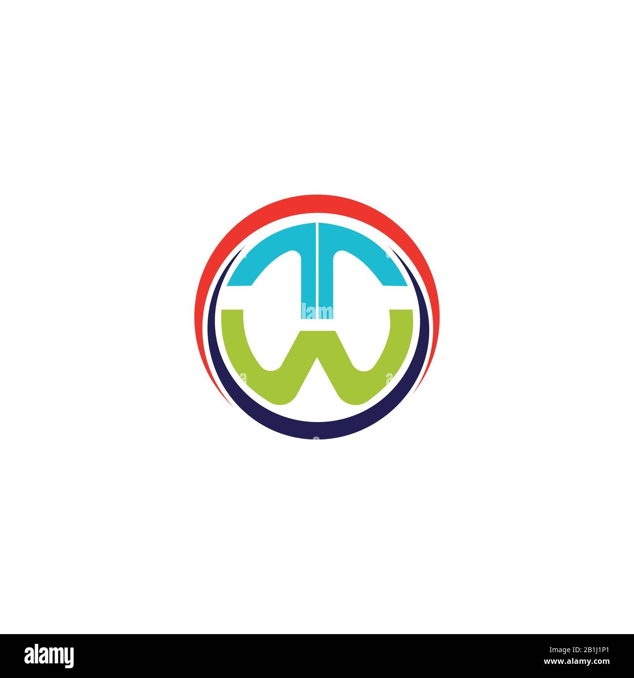 Initial letter wt logo or tw logo vector design template Stock Vector ...
