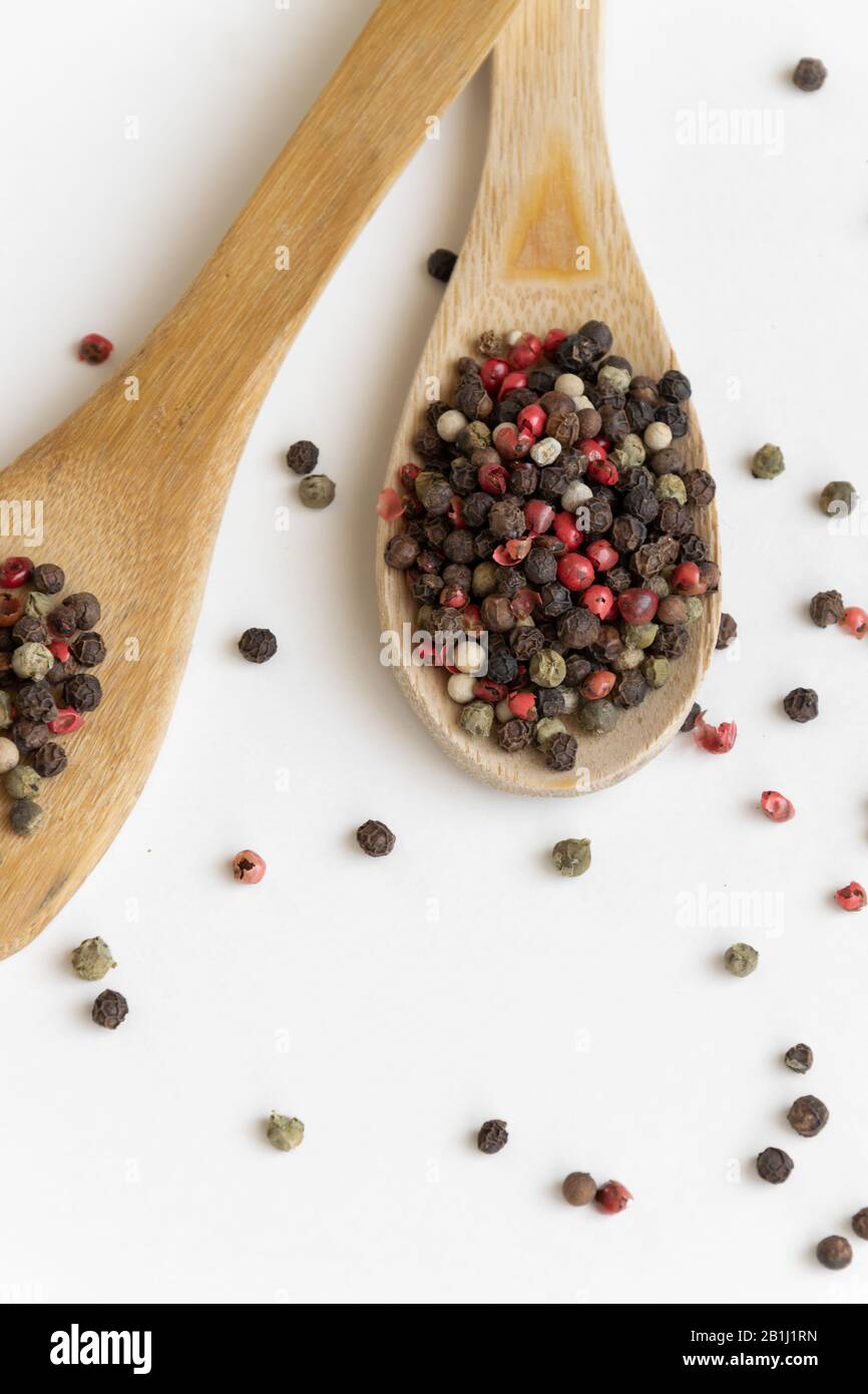 Mix of pepper seeds, spicy and condiment ingredients Stock Photo - Alamy