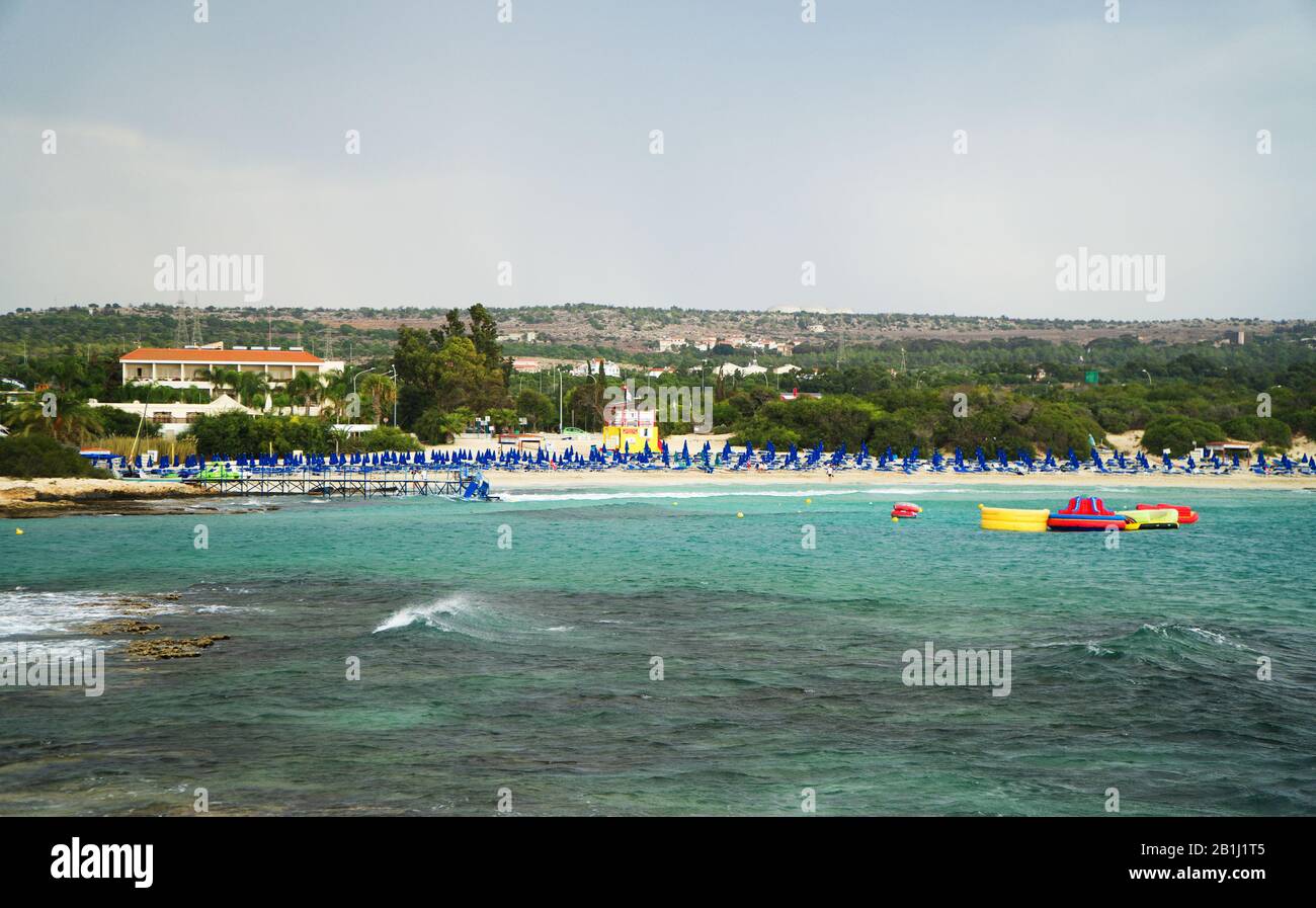 Landa Beach in Ayia Napa, Cyprus Stock Photo - Alamy
