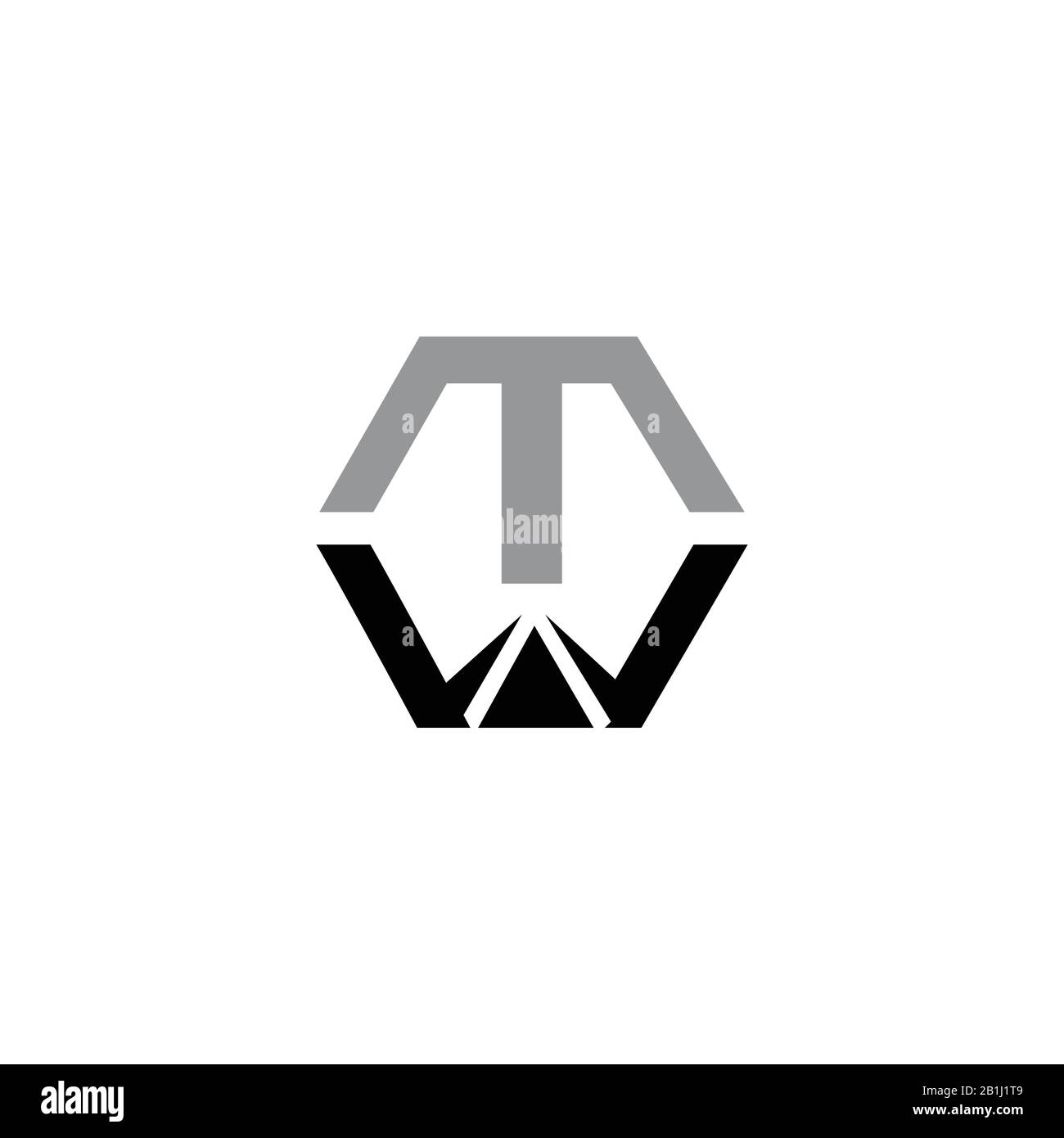 Initial letter wt logo or tw logo vector design template Stock Vector ...