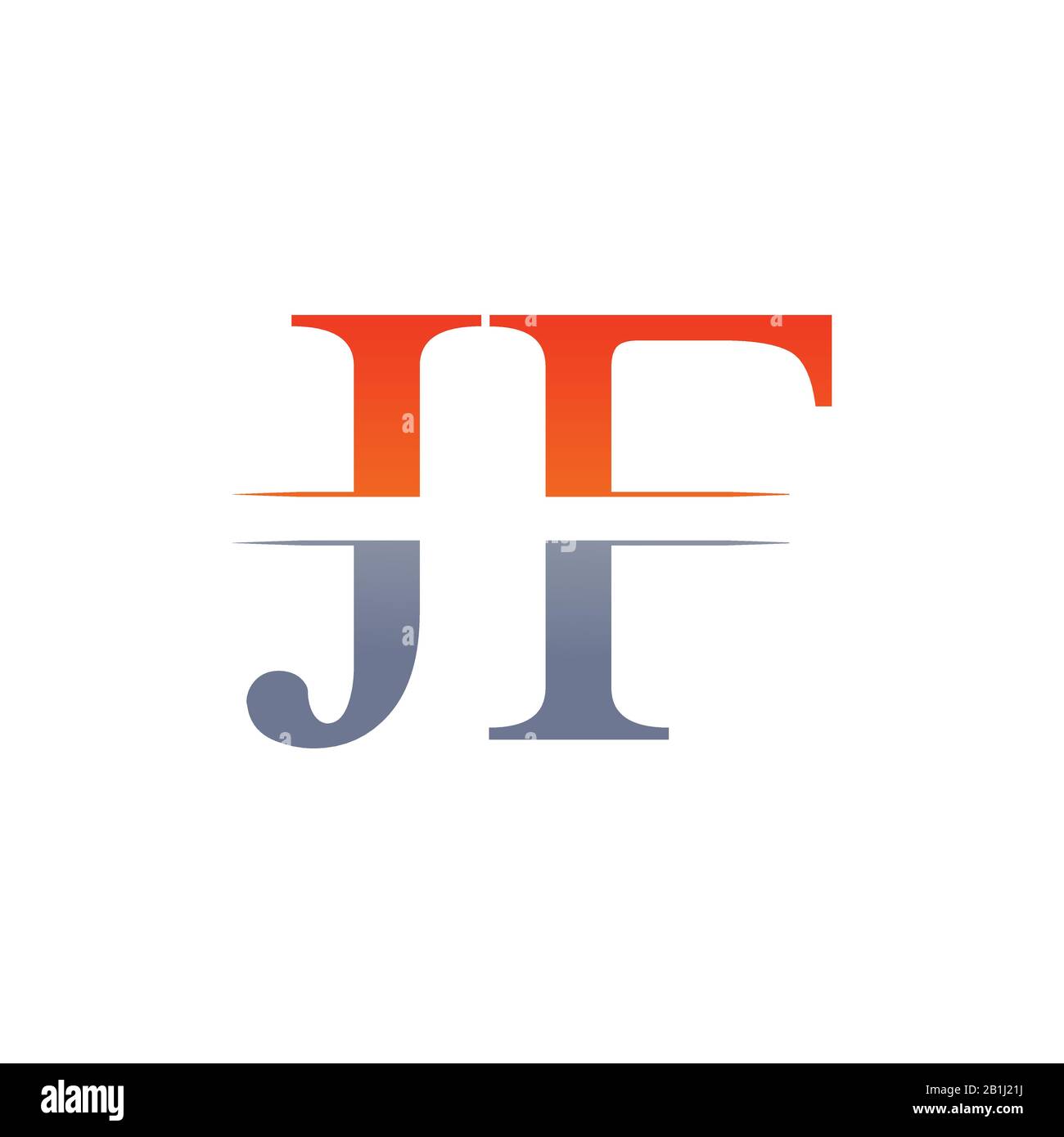 JF letter Type Logo Design vector Template. Abstract Letter JF logo Design Stock Vector Image ...