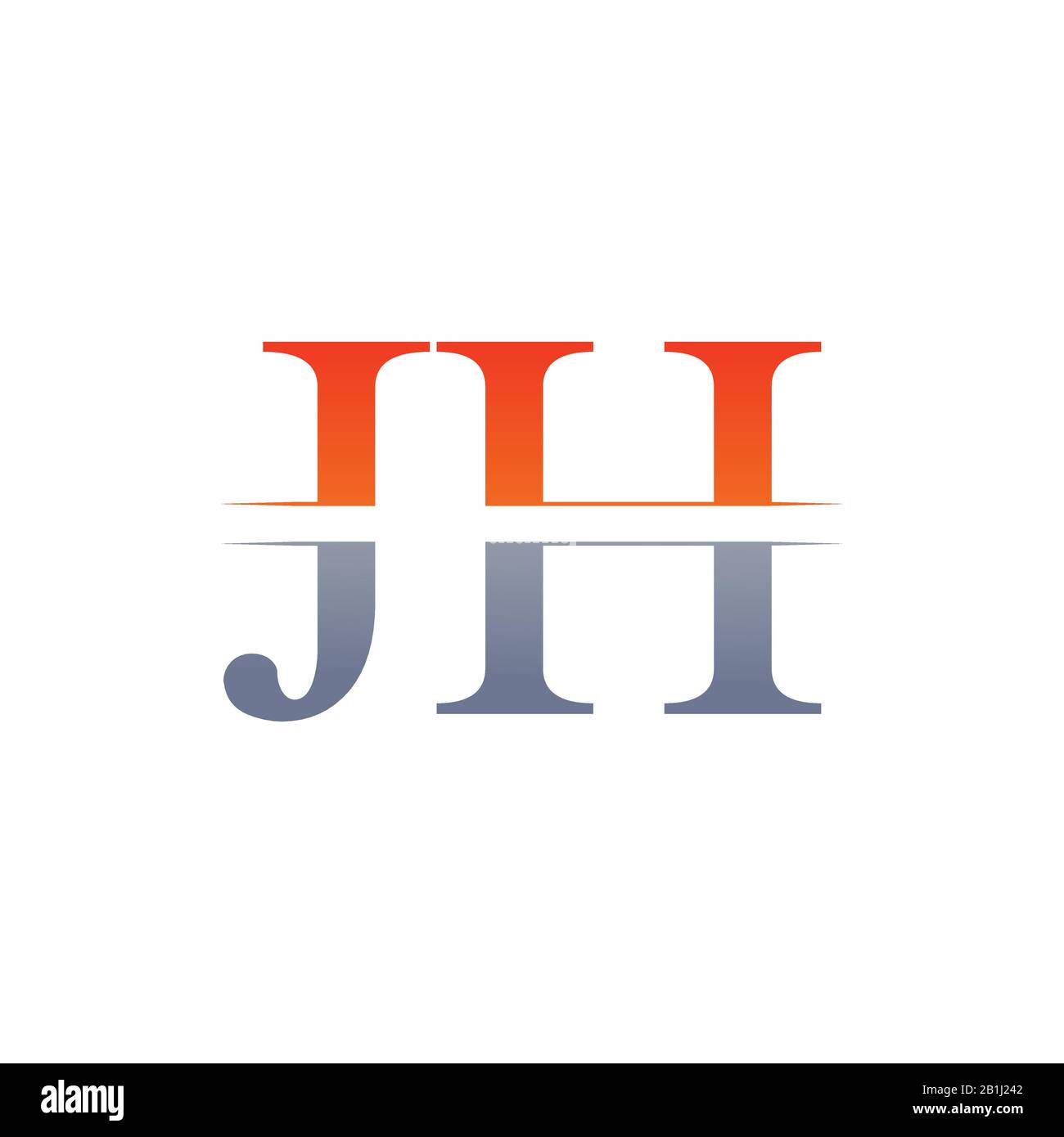 JH letter Type Logo Design vector Template. Abstract Letter JH logo ...