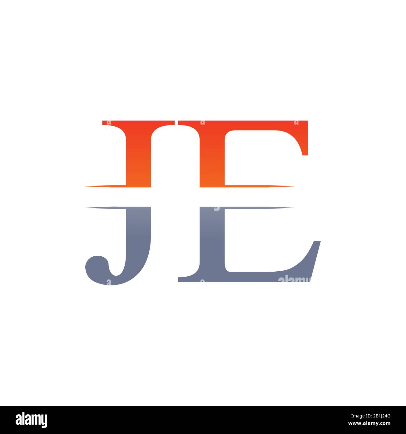 JE letter Type Logo Design vector Template. Abstract Letter JE logo ...