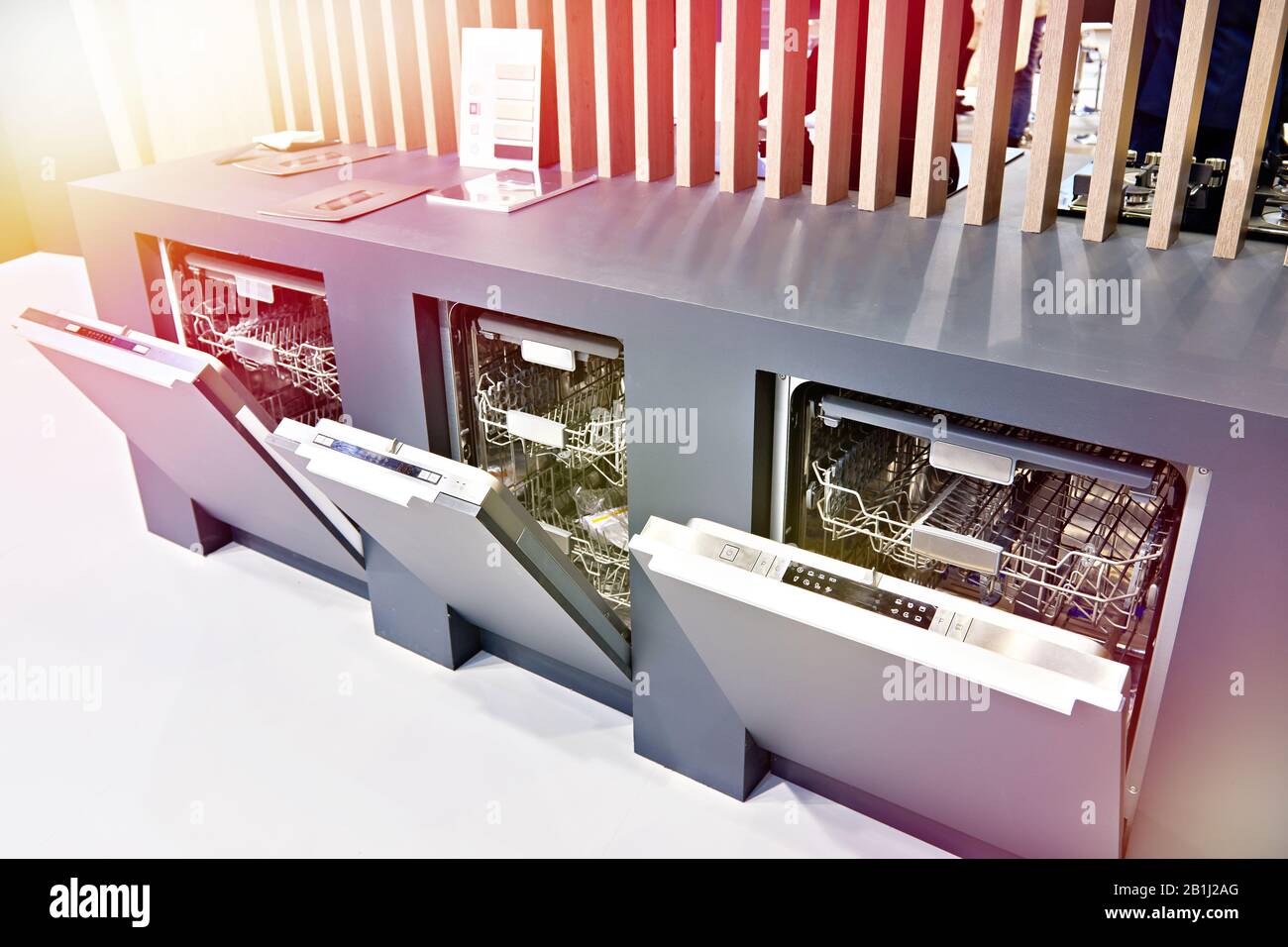 Modern dishwashers on display at the store Stock Photo - Alamy