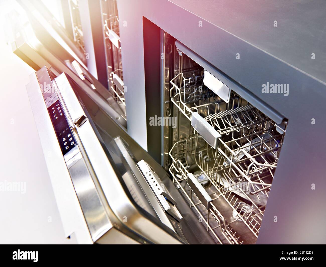 Modern dishwashers on display at the store Stock Photo - Alamy