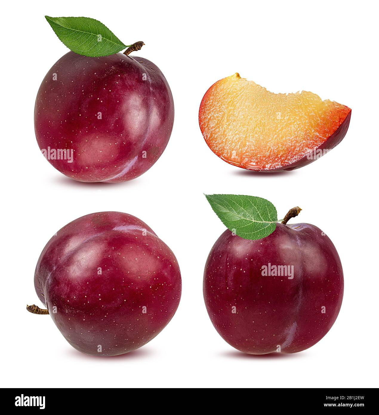 plum on a white background Stock Photo - Alamy
