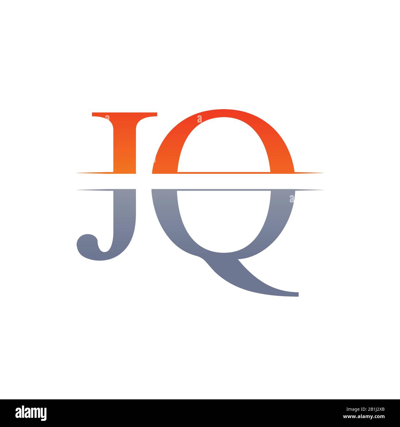 JQ letter Type Logo Design vector Template. Abstract Letter JQ logo ...