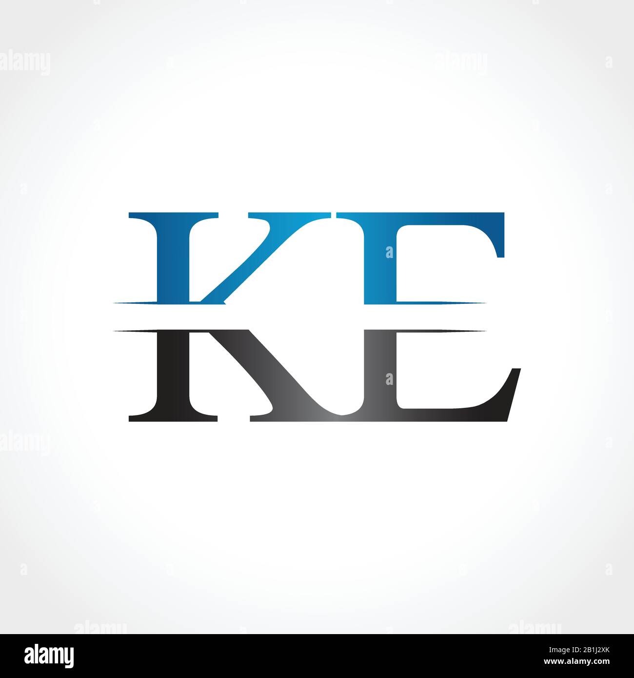 Initial KE letter Logo Design vector Illustration. Abstract Letter KE ...
