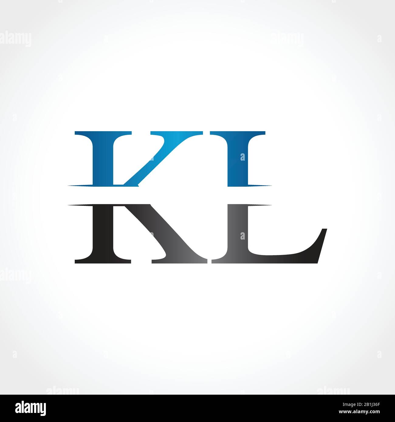 Initial KL letter Logo Design vector Illustration. Abstract Letter KL ...