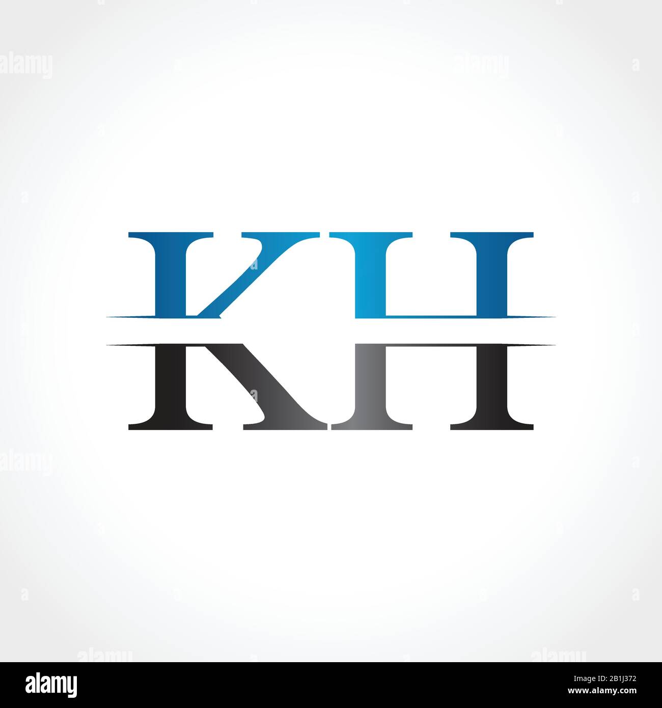 Initial KH letter Logo Design vector Illustration. Abstract Letter KH ...