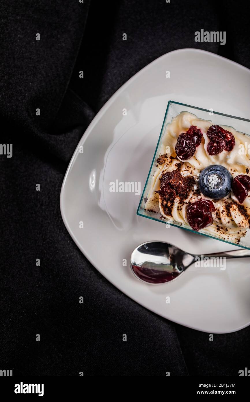 One portion dessert cropped pic Stock Photo - Alamy