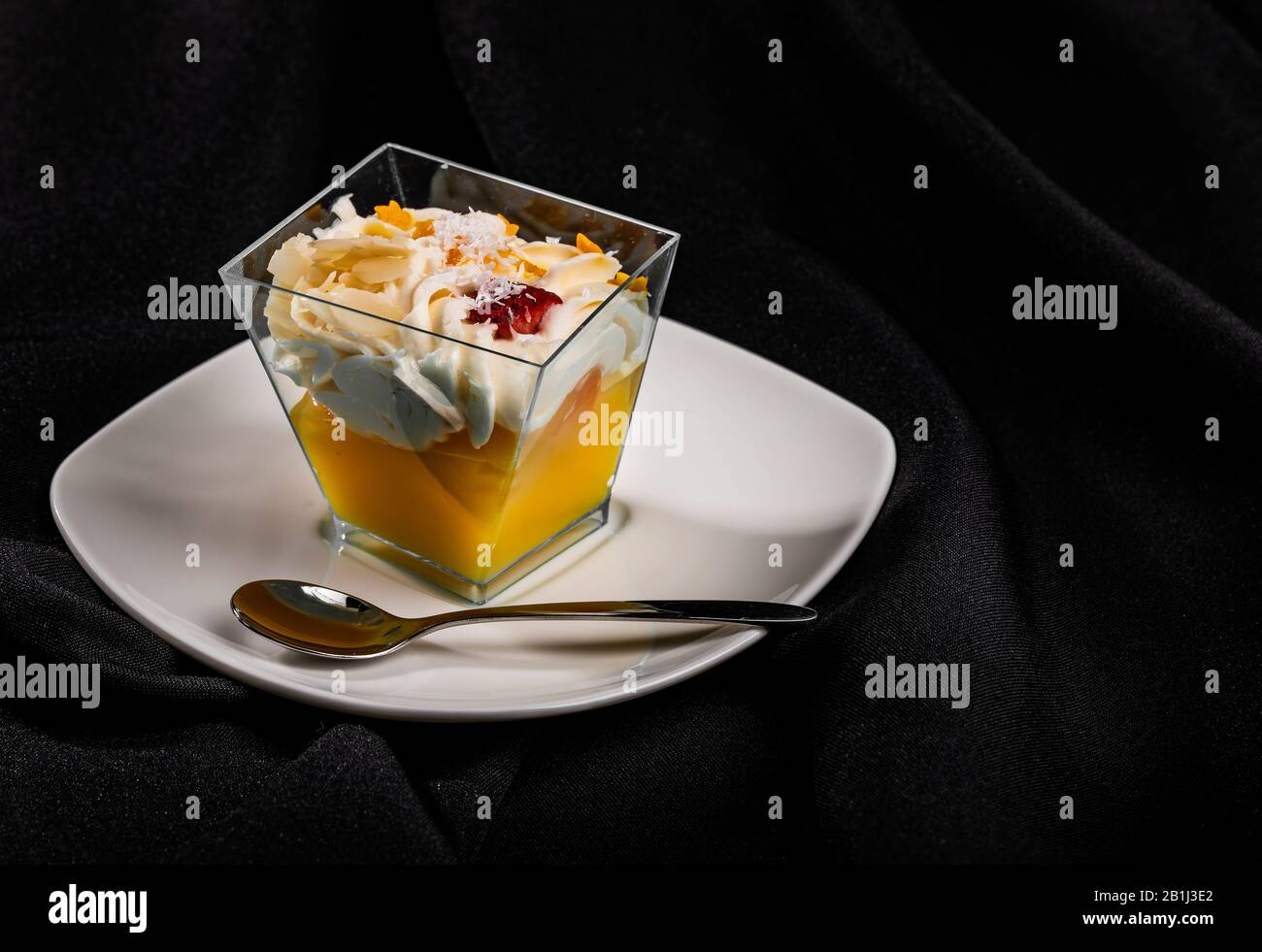 Double-layered dessert individual portion Stock Photo - Alamy