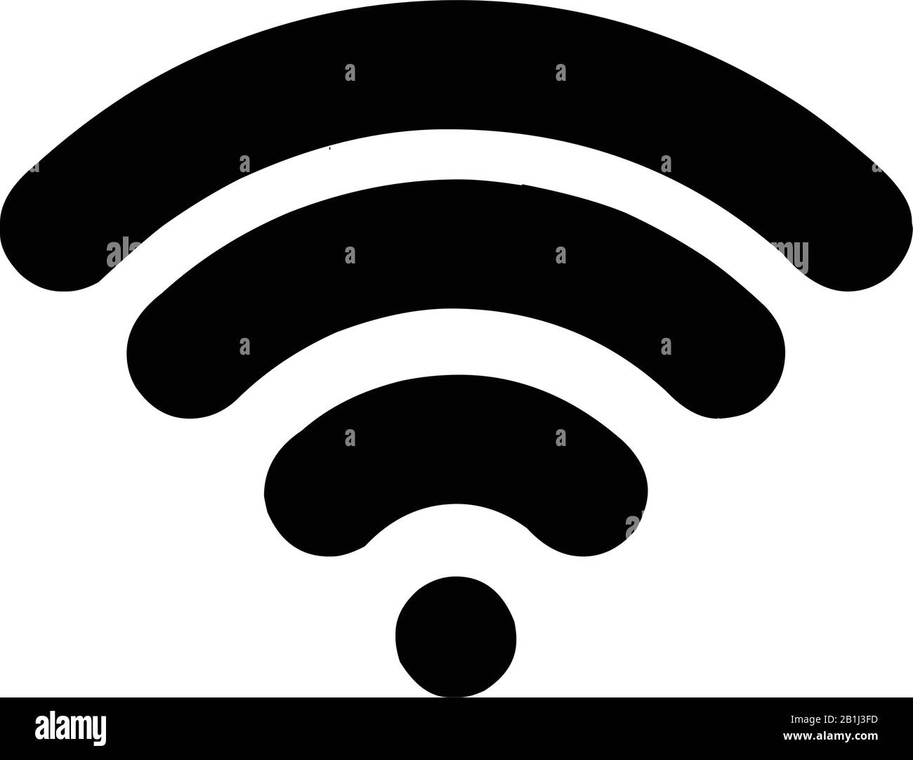 wifi, wi-fi, wireless internet (3 black thick rounded stripes, oriented ...