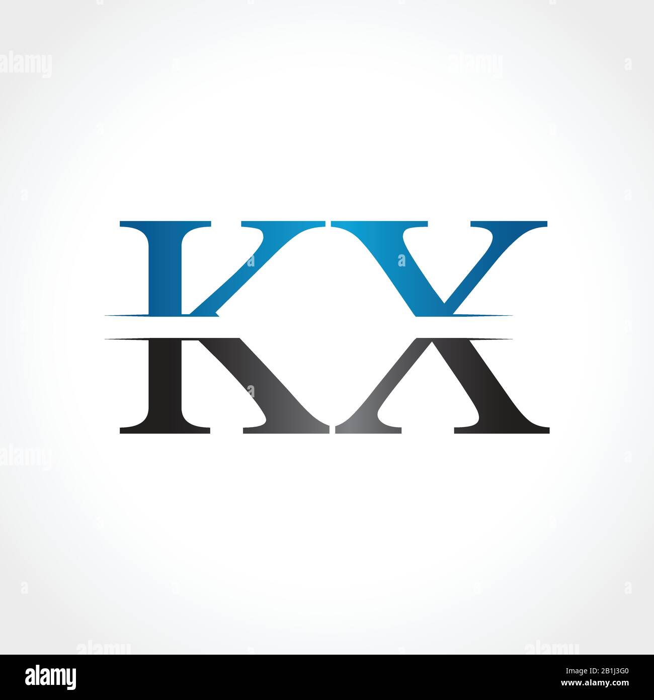 Initial KX letter Logo Design vector Illustration. Abstract Letter KX ...