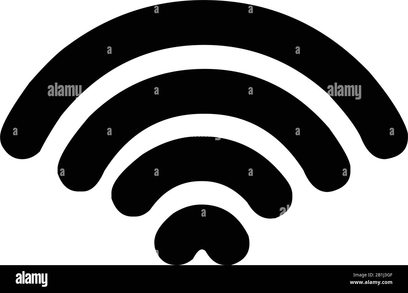 wifi, wi-fi, wireless internet (3 black medium rounded stripes ...