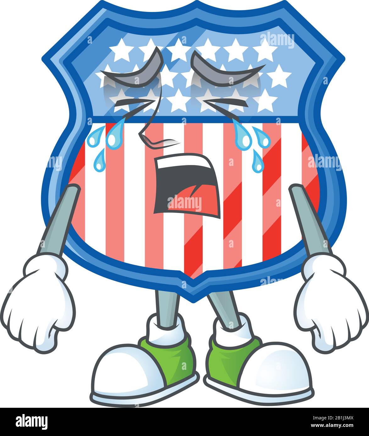 A crying shield badges USA mascot design style Stock Vector Image & Art ...