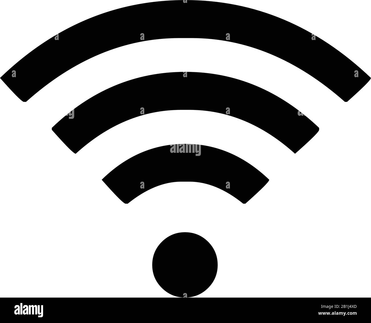 wifi, wi-fi, wireless internet (3 black stripes, oriented upward ...