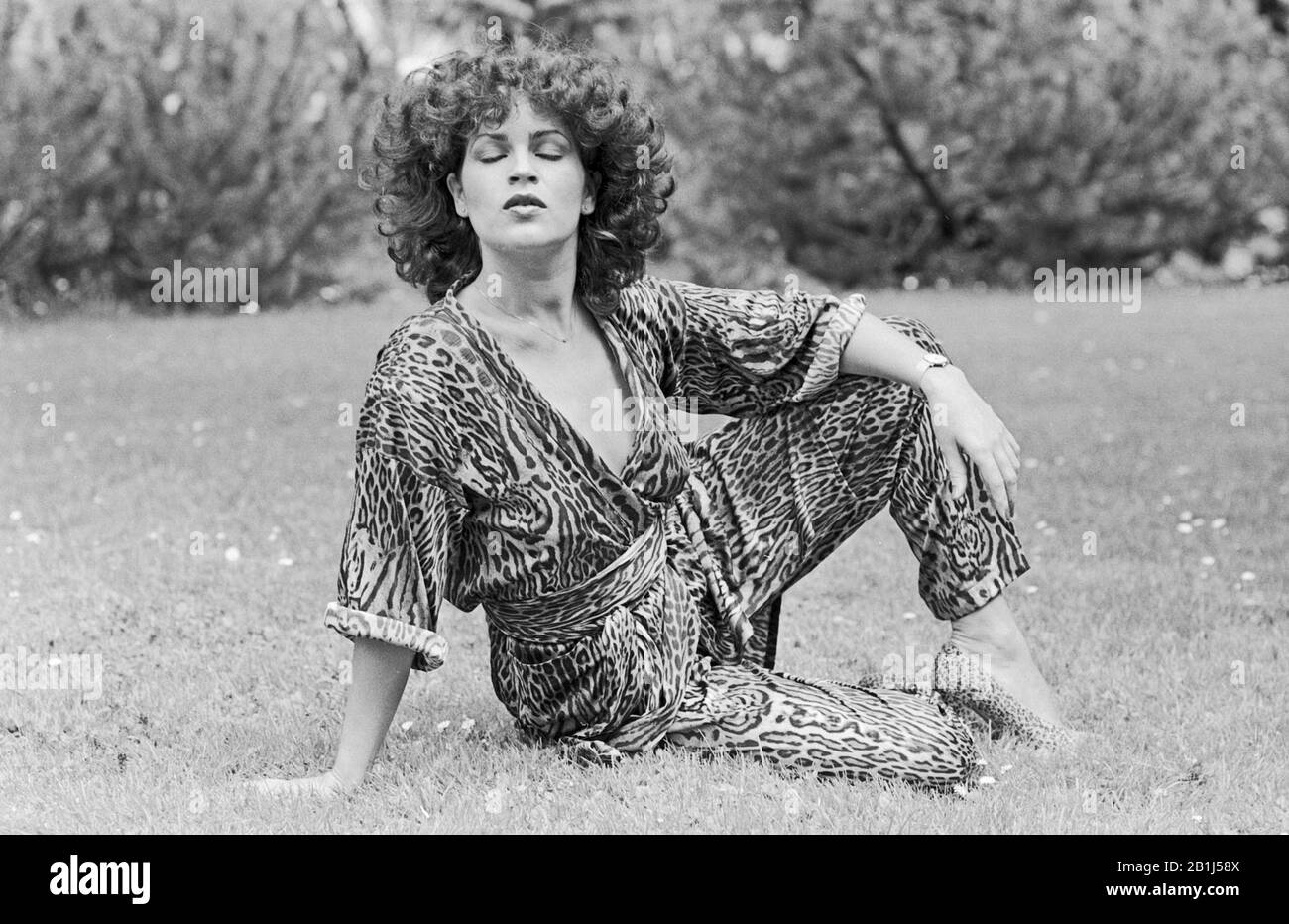 Lesley Hamilton, Disco-Sängerin, bei einem Promoshooting, Deutschland ...