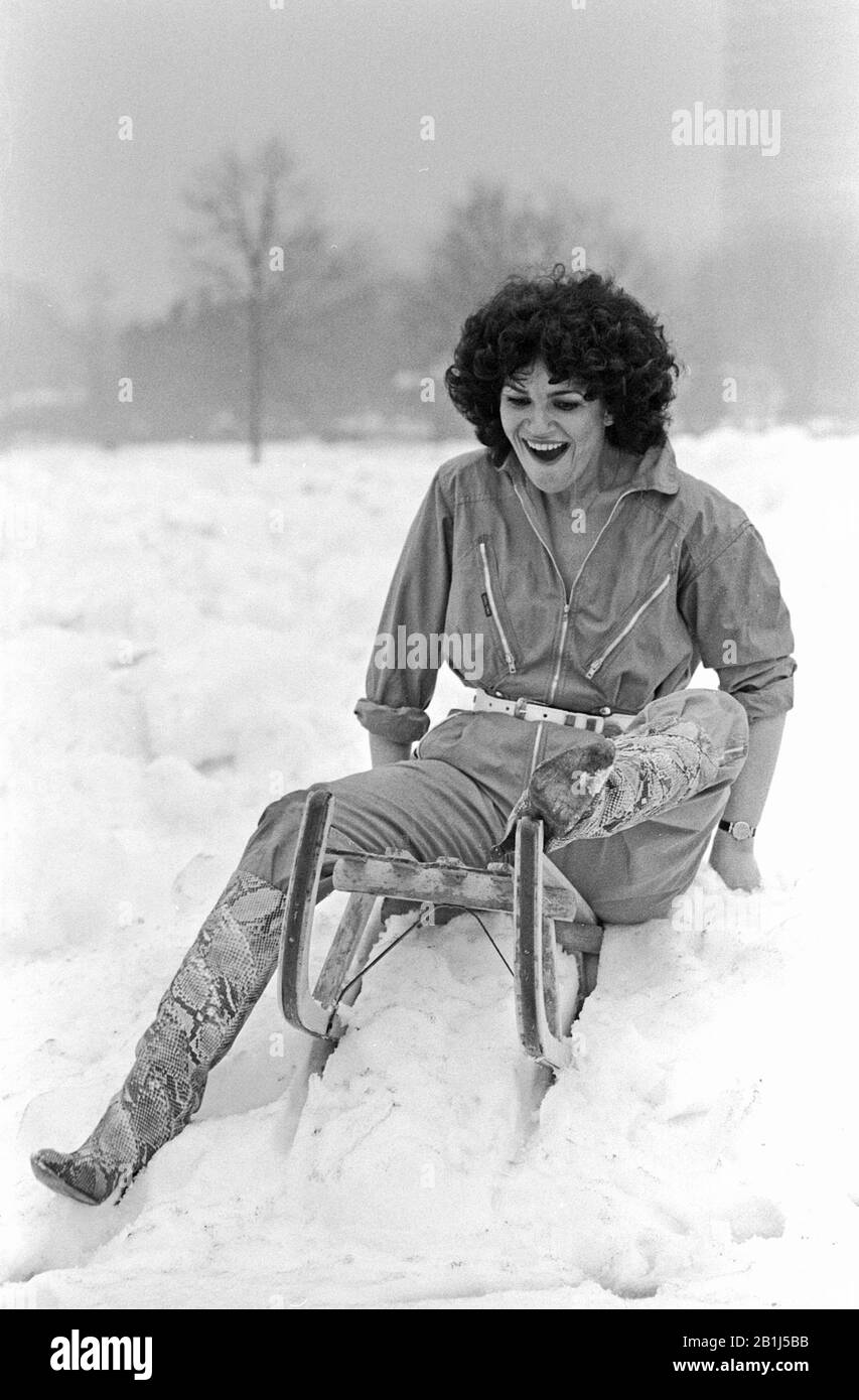 Lesley Hamilton, Disco-Sängerin, bei einem Promoshooting, Deutschland ...