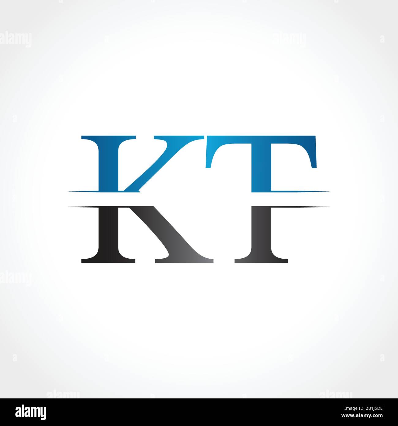 Initial KT letter Logo Design vector Illustration. Abstract Letter KT ...