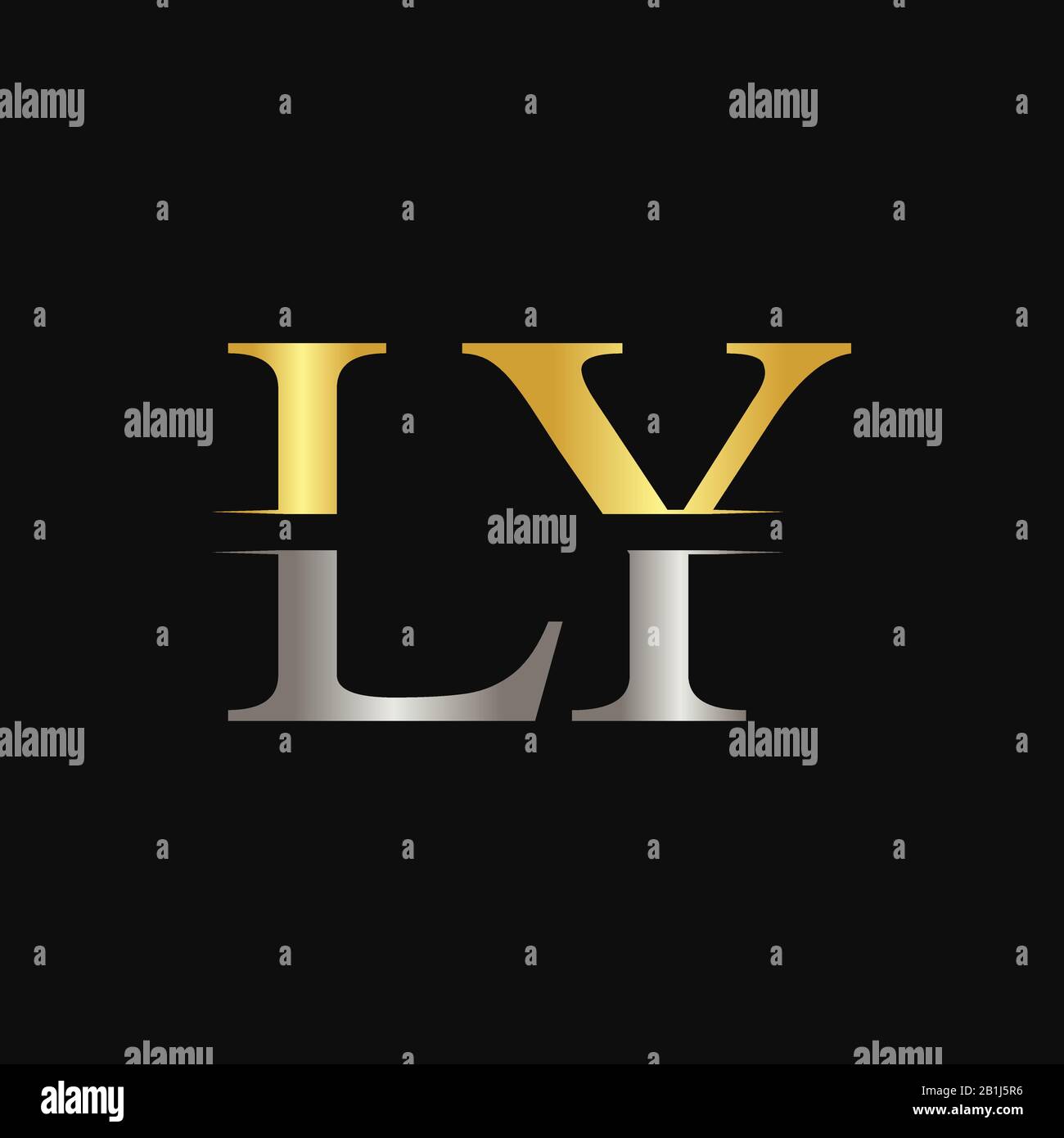 Initial LY letter Logo Design vector Template. Abstract Black Letter LY ...