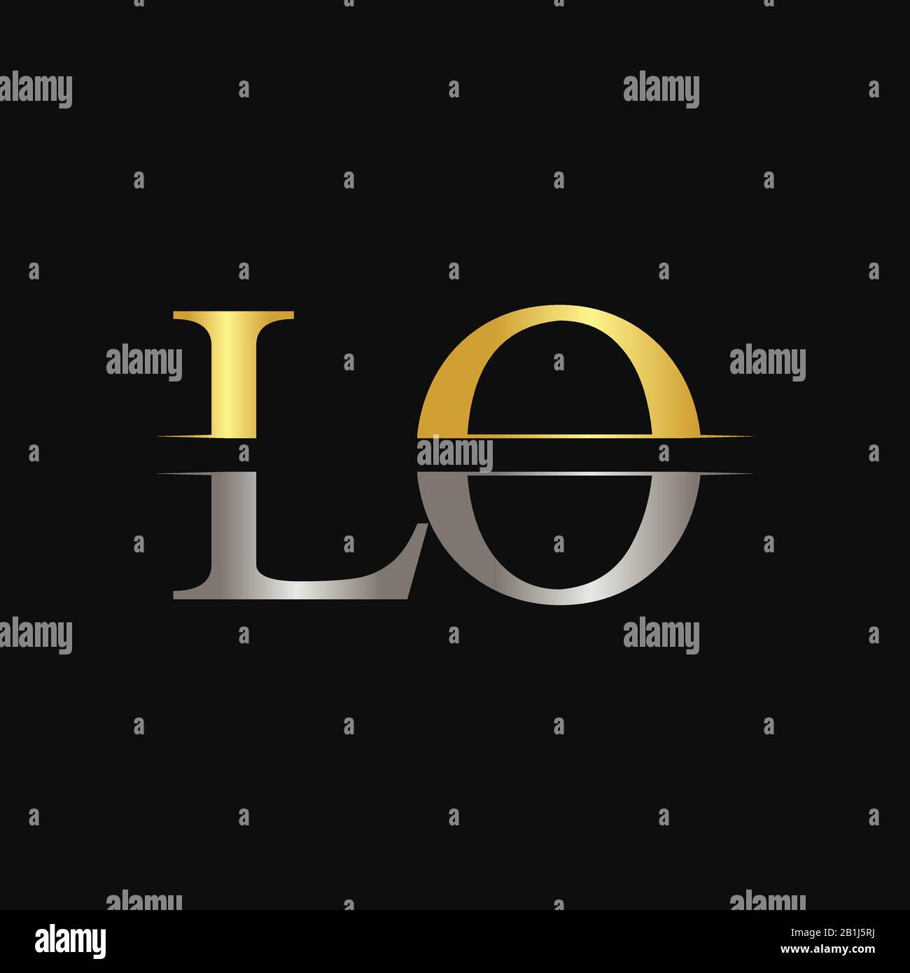 Initial LO letter Logo Design vector Template. Abstract Black Letter LO ... Initial LO letter Logo Design vector Template. Abstract Black Letter LO ...