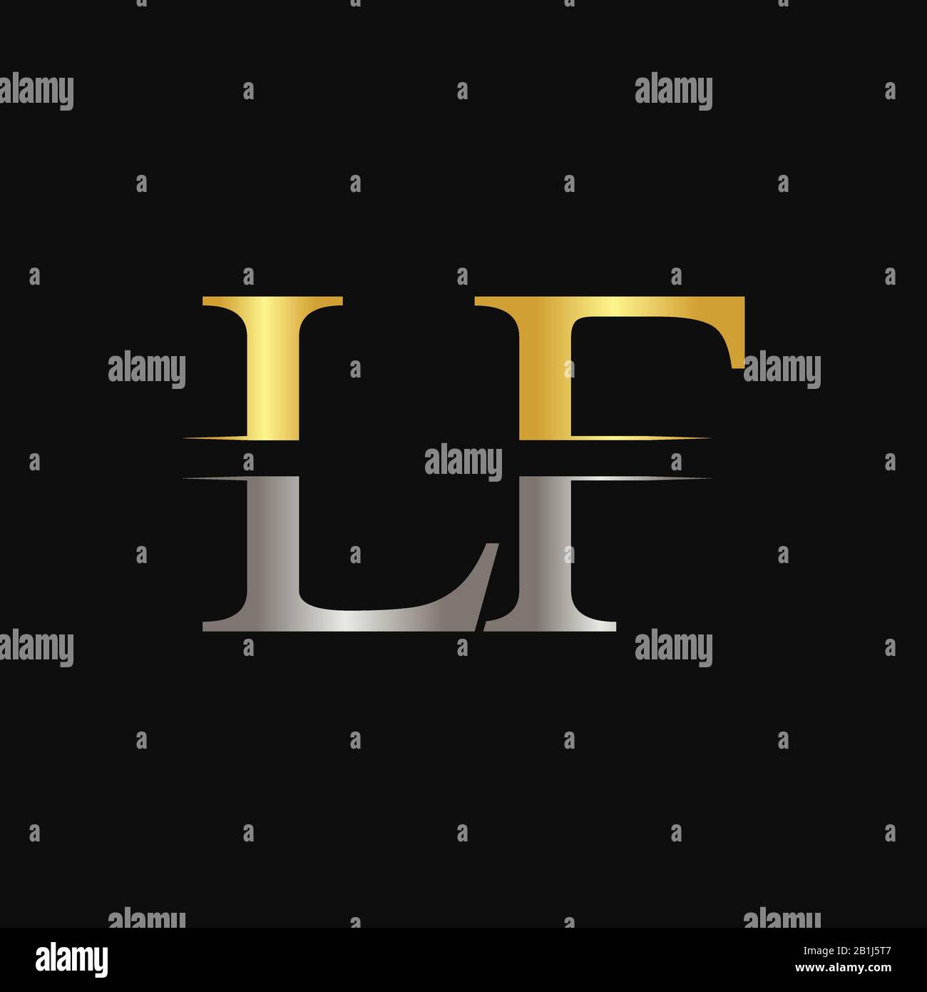 Initial LF letter Logo Design vector Template. Abstract Black Letter LF ... Initial LF letter Logo Design vector Template. Abstract Black Letter LF ...