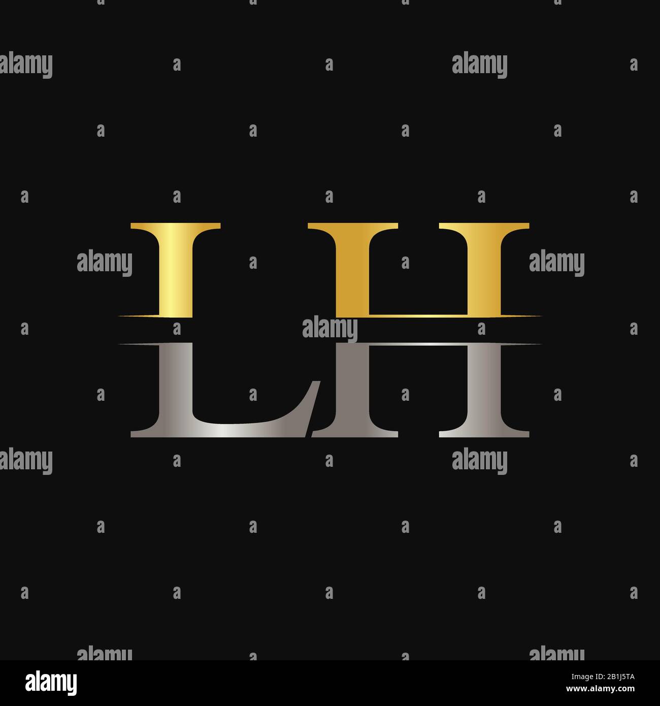 Letter lh logo hi-res stock photography and images - Alamy