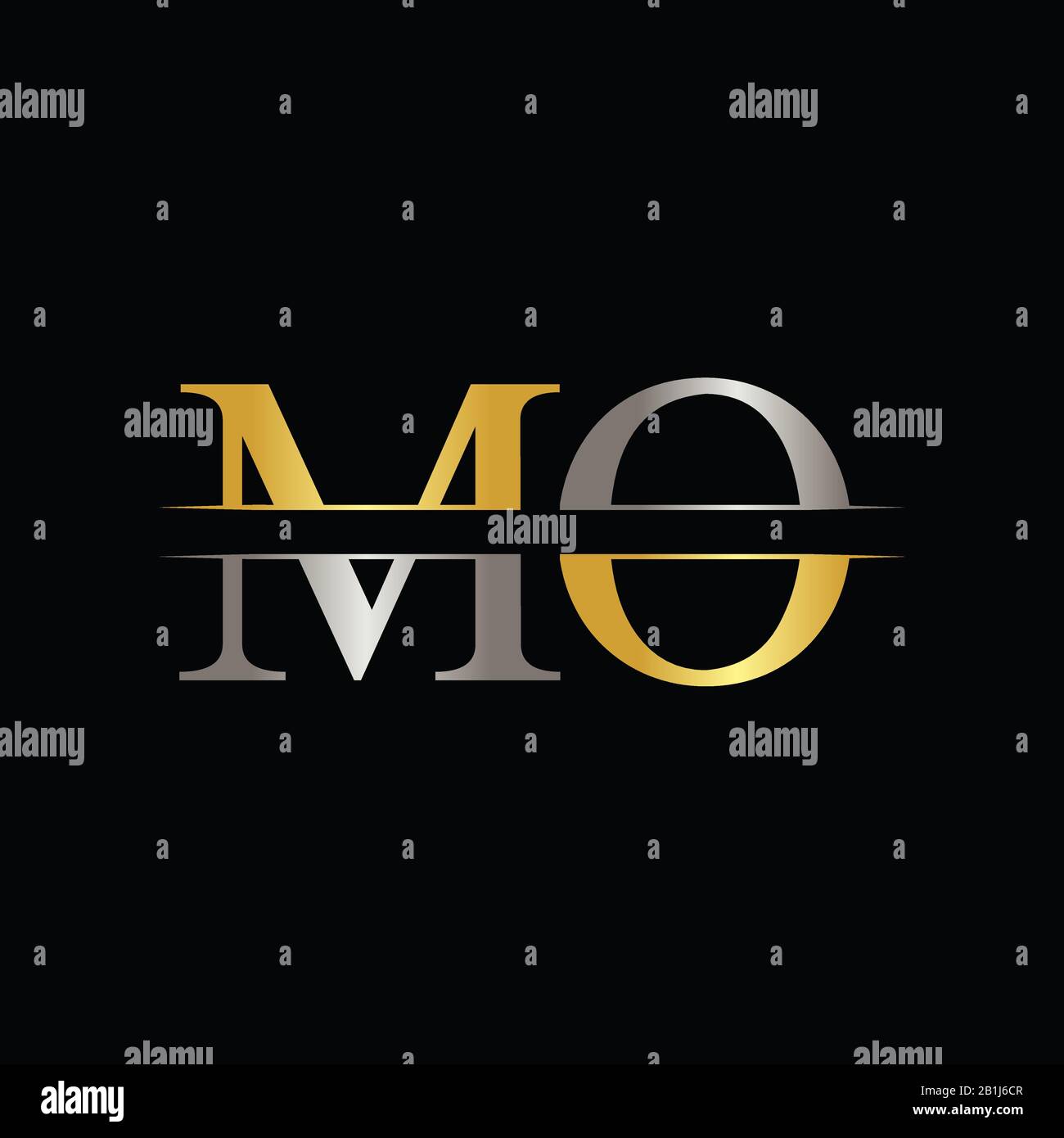 Initial MO letter Logo Design vector Template. Abstract Letter MO logo ...