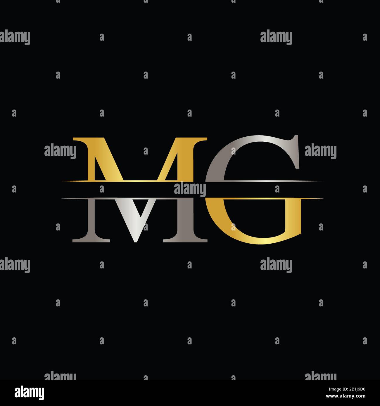 Initial MG letter Logo Design vector Template. Abstract Letter MG logo ...