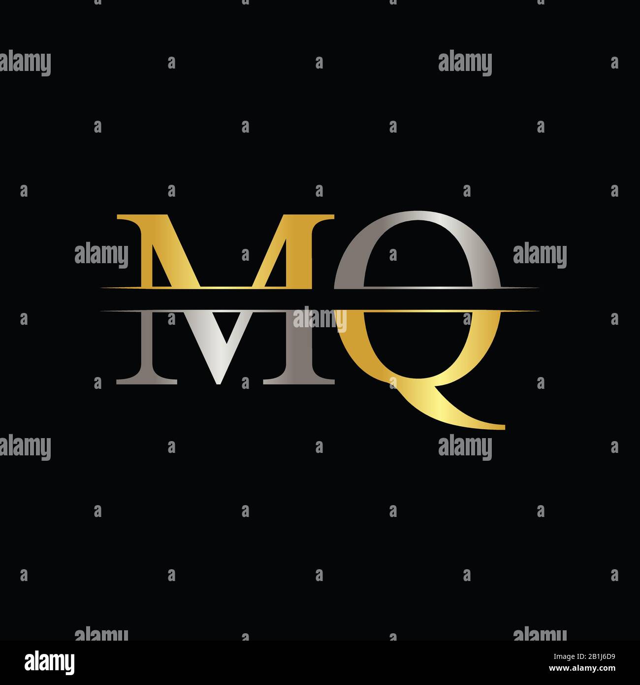Initial MQ letter Logo Design vector Template. Abstract Letter MQ logo ...