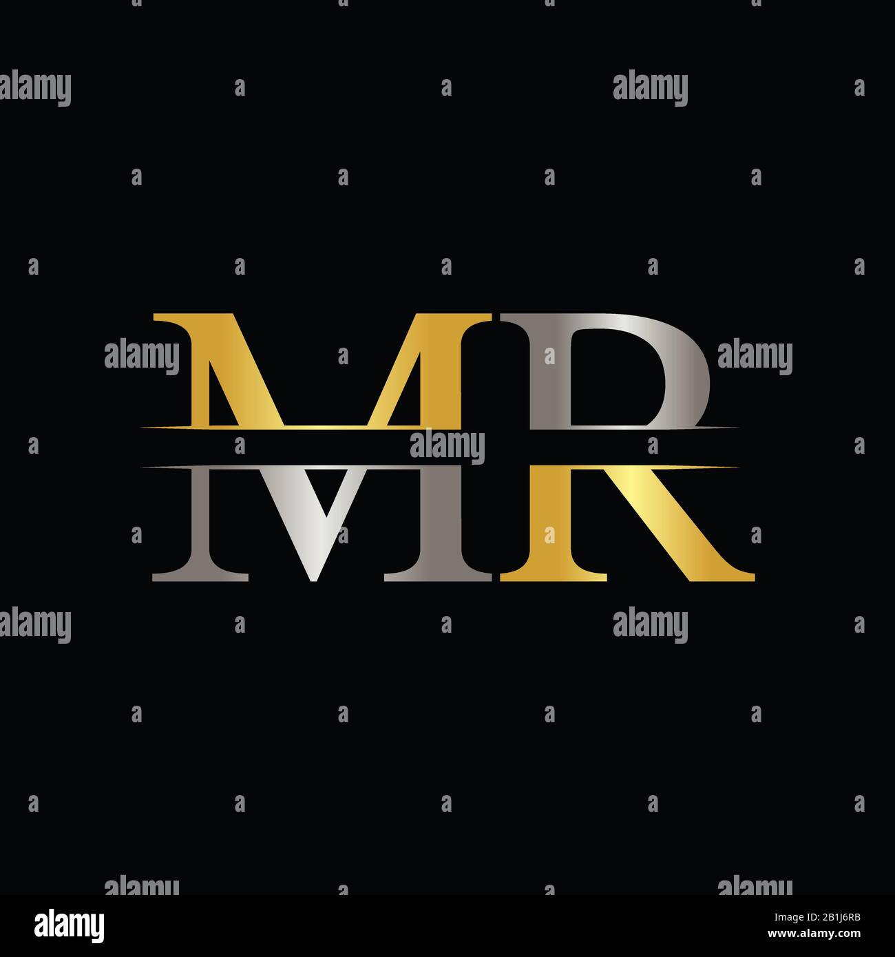 Initial MR letter Logo Design vector Template. Abstract Letter MR logo Design Stock Vector Image ...