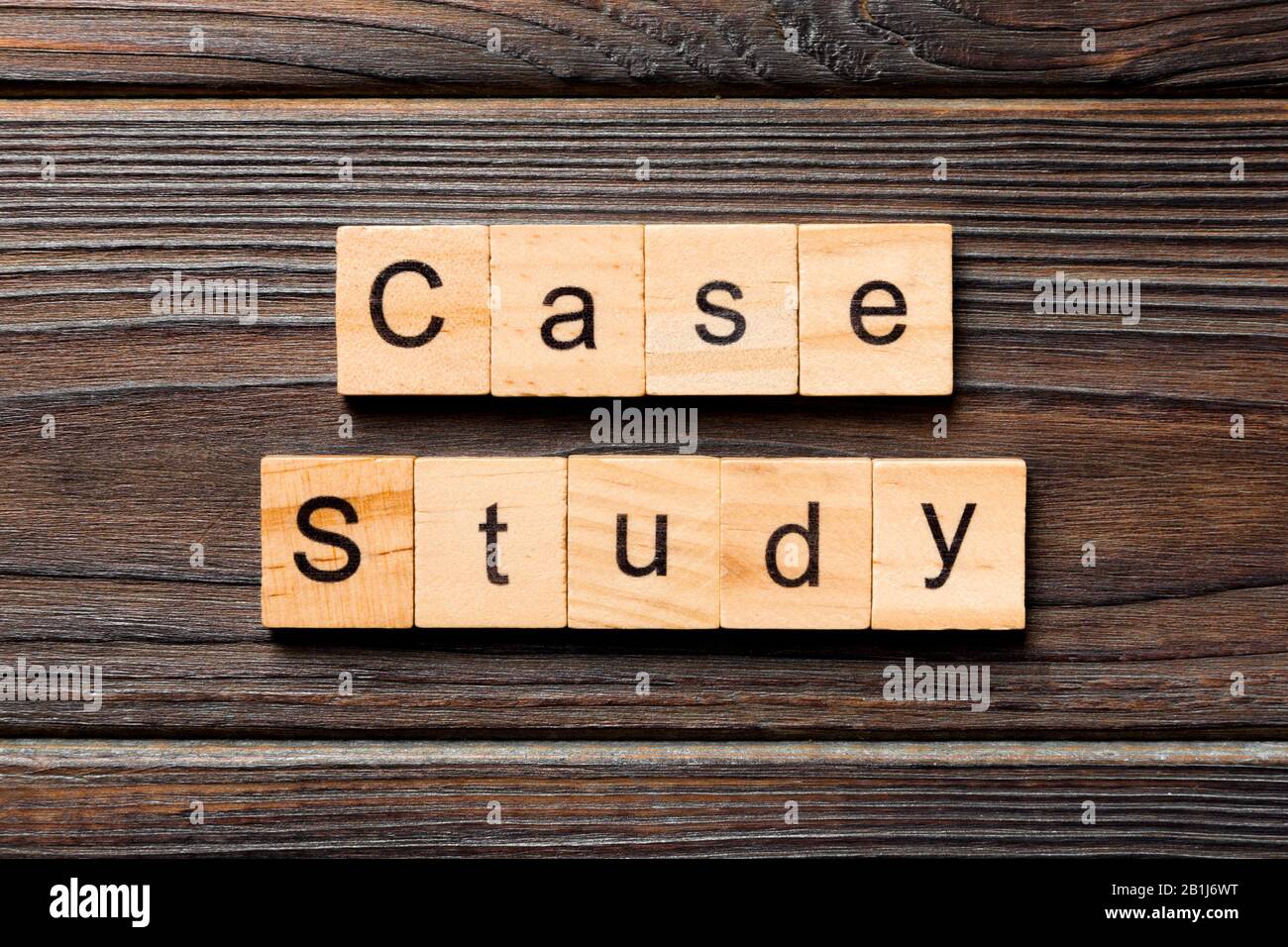 case study word written on wood block. case study text on table ...