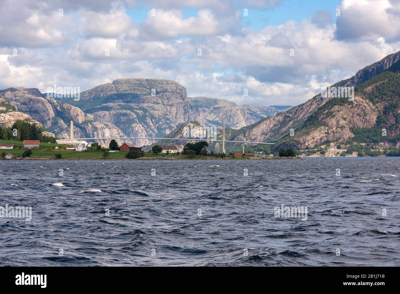 landscape between sea and mountain in Stavanger in Lofoten in Norway ...