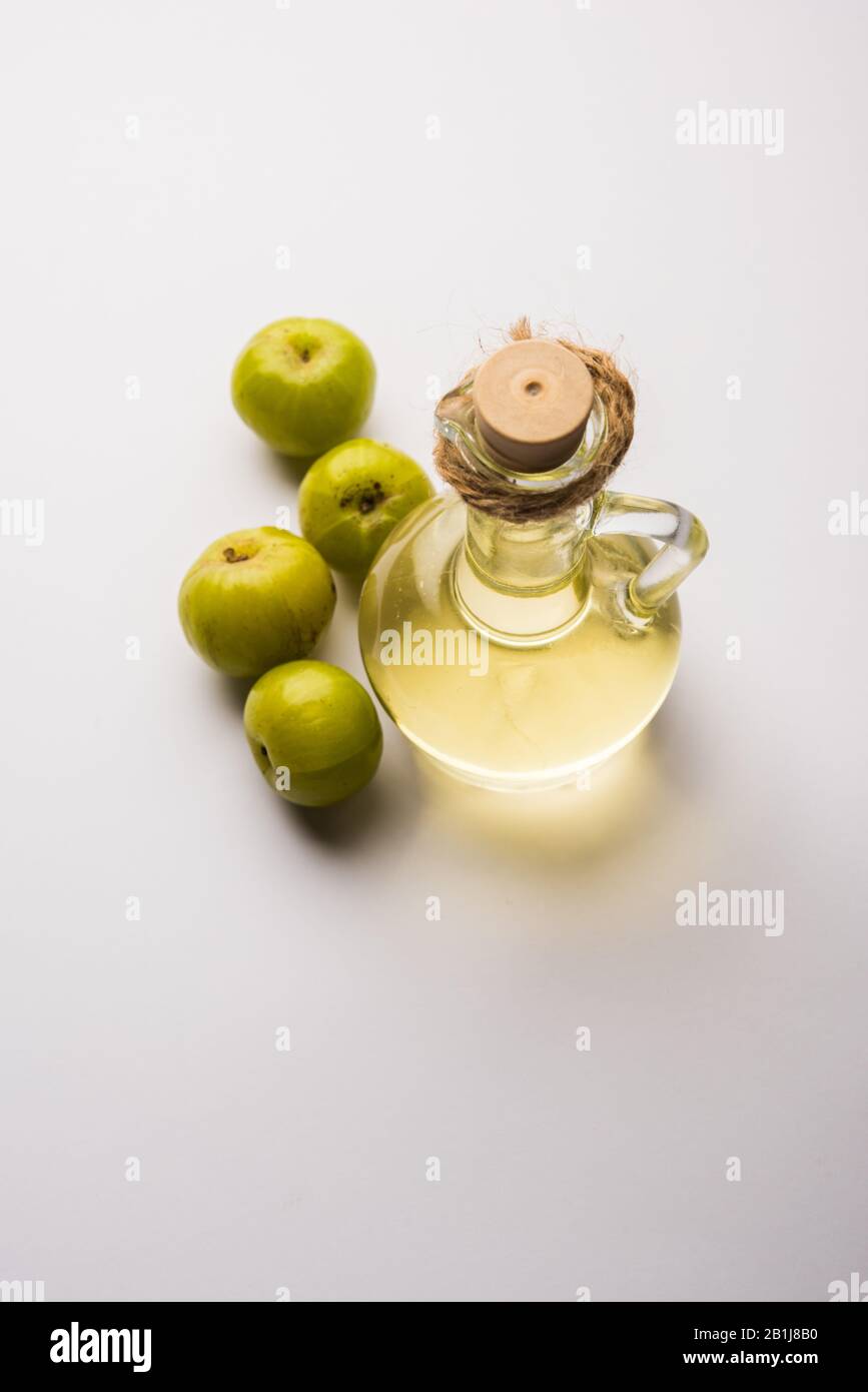 Amla oil is a natural Ayurvedic oil used for hair health that contains ...