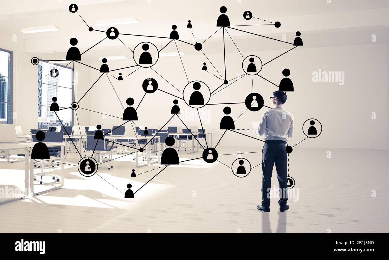 Networking and social communication concept as effective point for ...