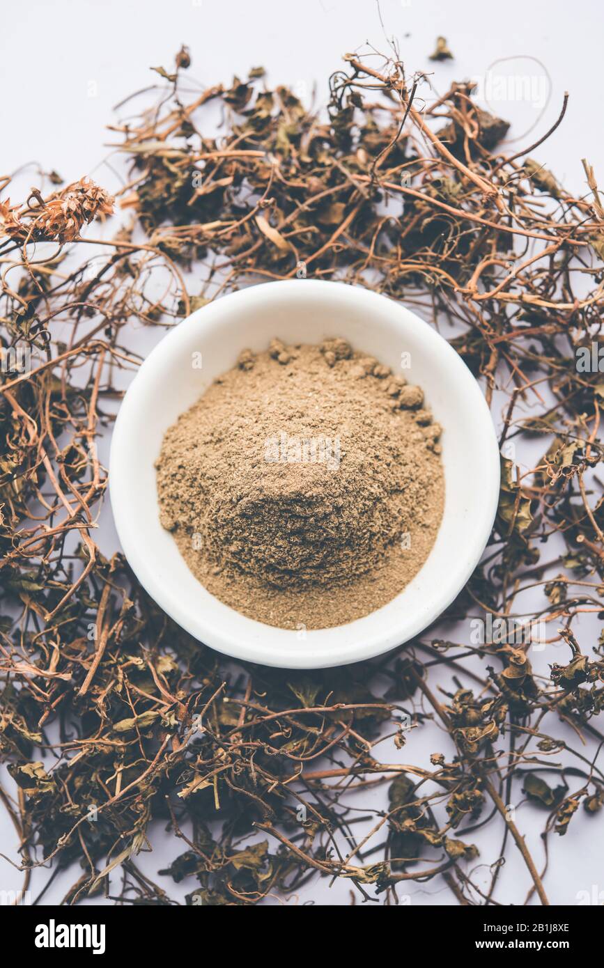 Organic Maha Bhringraj ayurvedic powder Stock Photo - Alamy