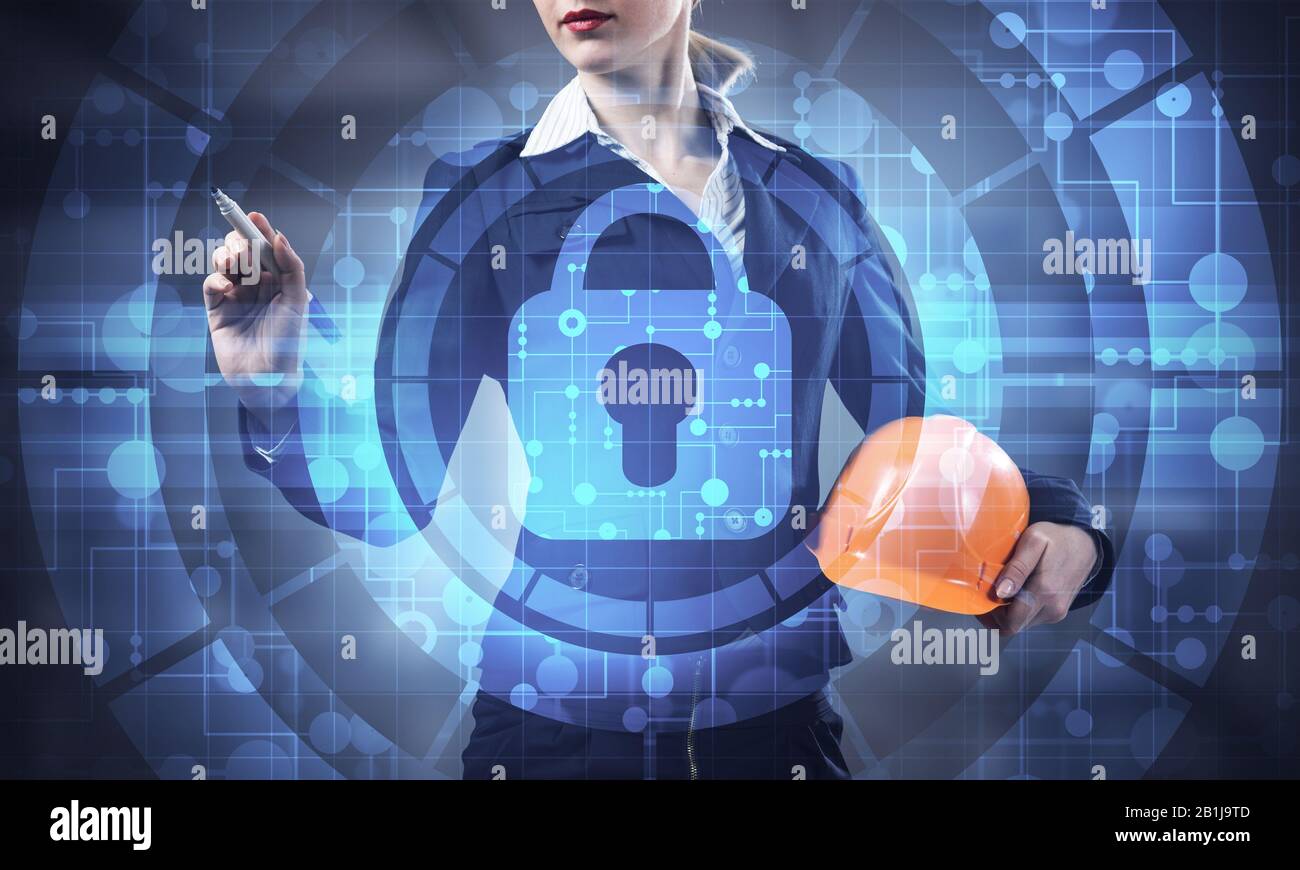 Digital cybersecurity and network protection Stock Photo - Alamy