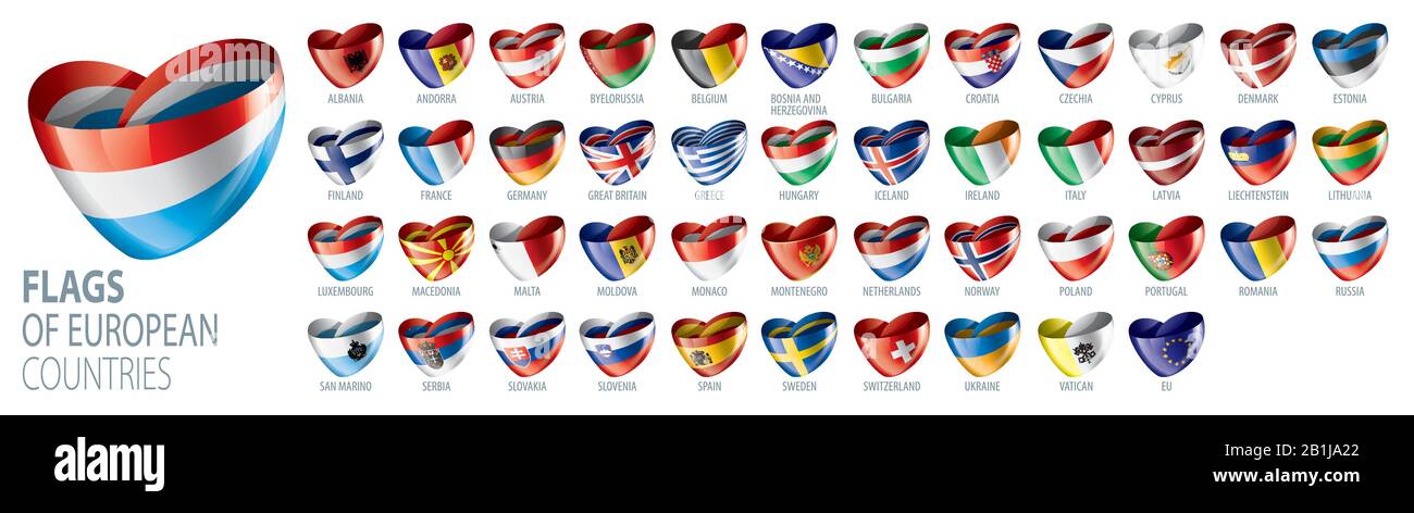Set of flags of Europe. Vector illustration Stock Vector Image & Art ...