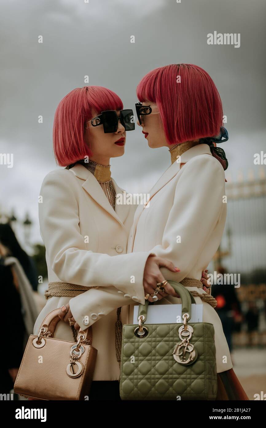 Aya Amiaya and Ami Amiaya going to Dior for the new collection autumn ...