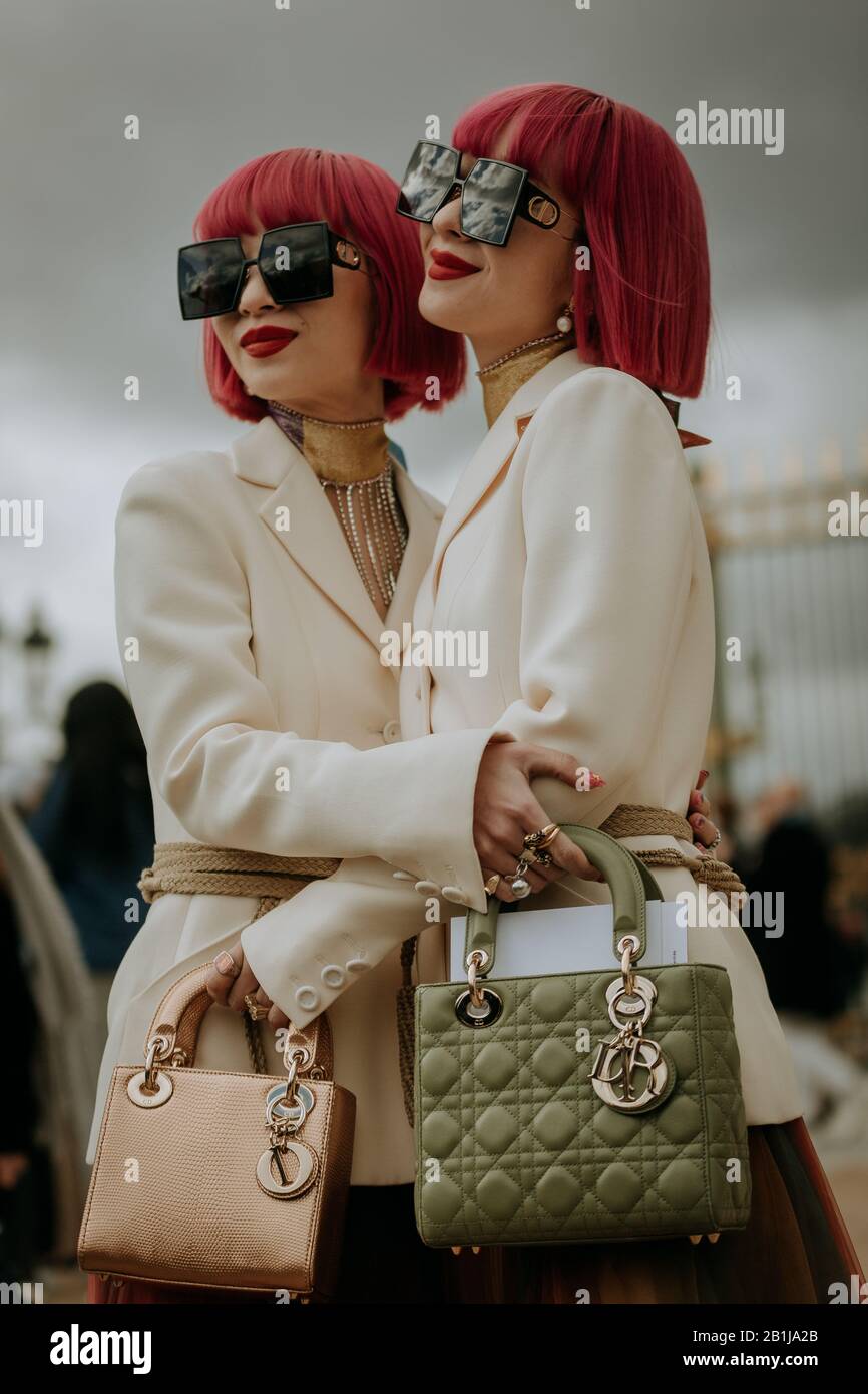 Aya Amiaya and Ami Amiaya going to Dior for the new collection autumn ...