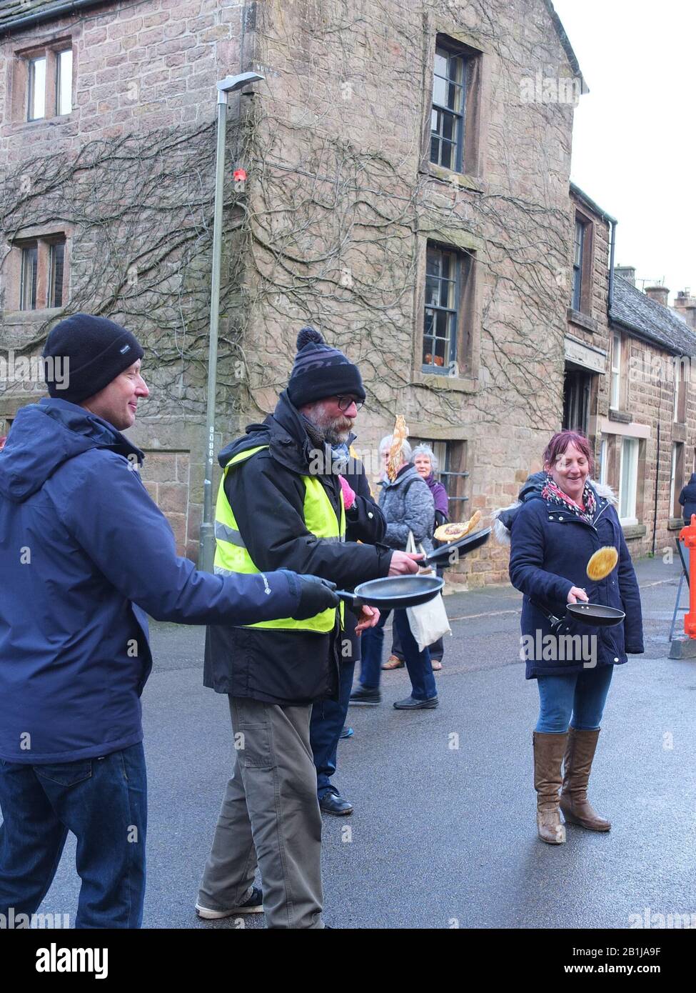 Winster Pancake Races Shrove Tuesday Pancake Day Derbyshire new pancake ...